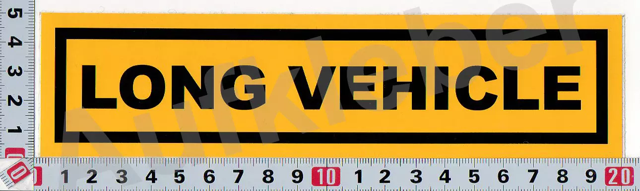 LONG VEHICLE - Effektive Warnung für längere Fahrzeuge! | siebdruck ...