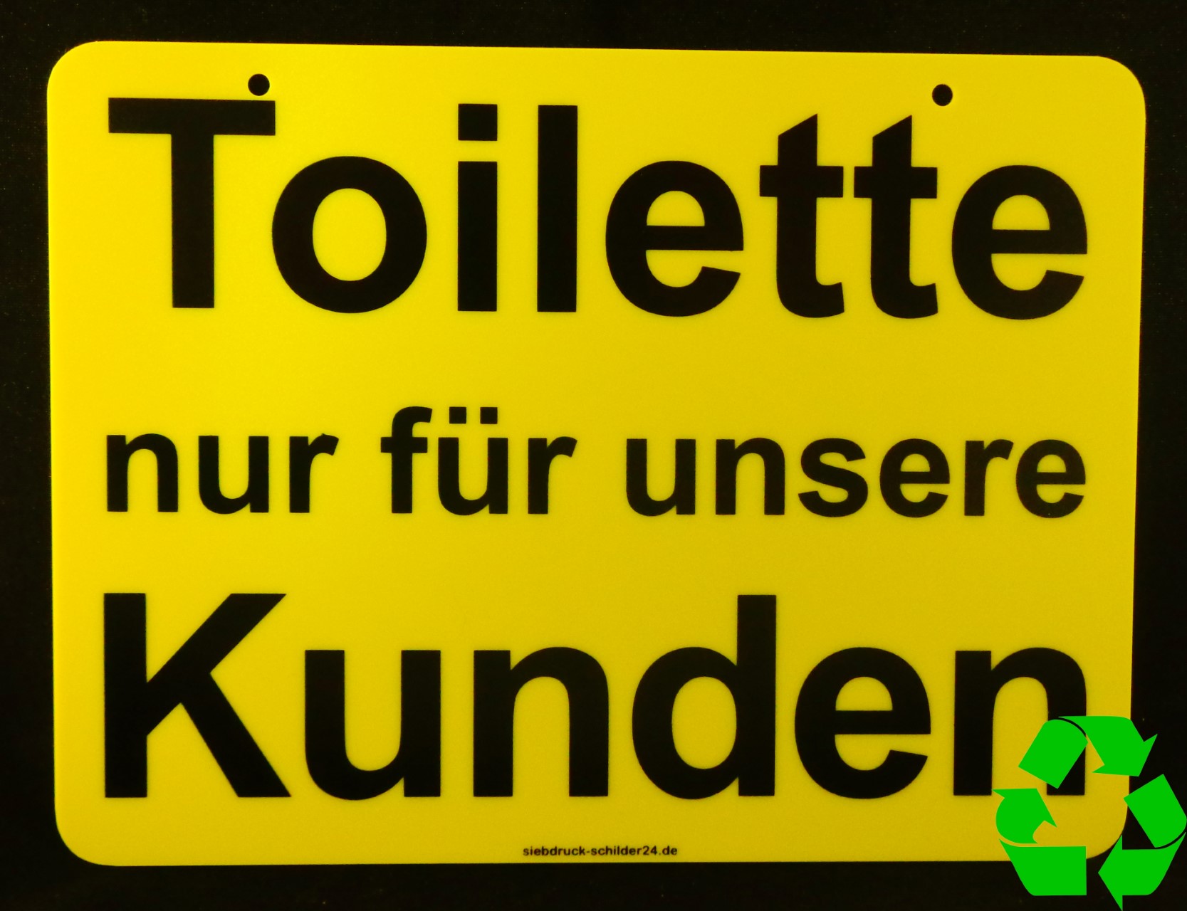 Toilette nur für unsere Kunden | Exklusive Schilder in 4 Ausführungen ...