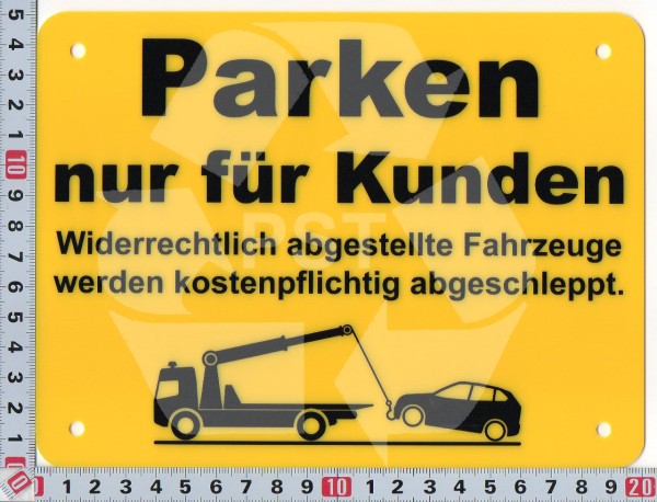 Parken nur für Kunden - Sorgen Sie für klare Verhältnisse auf Ihrem Parkplatz | siebdruck ...