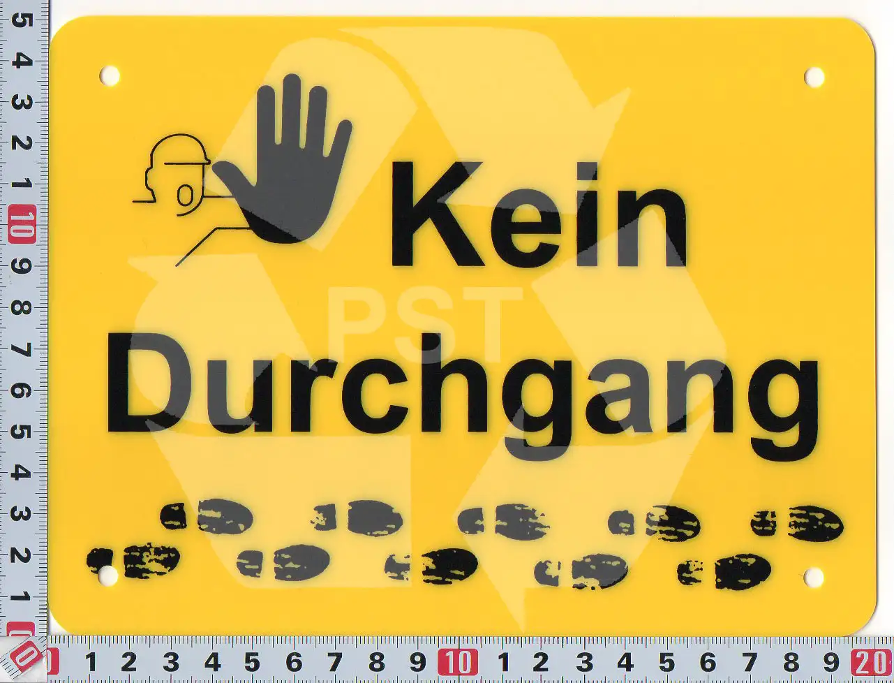 Kein Durchgang Hinweisschild verbot 20x15cm Achtung Gebot Warn Privat ...