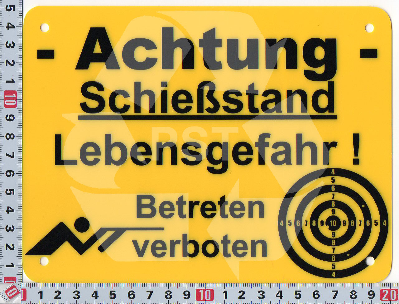 Achtung Schießstand Hinweisschild Warn Gebot Verbot Lebensgefahr ...