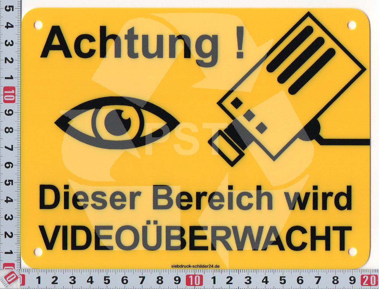 Videoüberwachung, dieser Bereich wird Videoüberwacht! Warnschild Privat ...