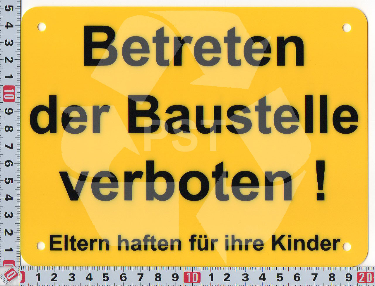 Betreten der Baustelle verboten Hinweisschild Warn Gebot Verbot Achtung ...